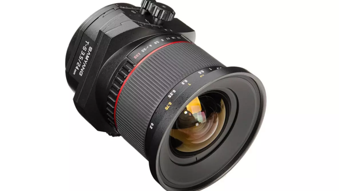 Samyang फोटोकिना मा 24mm F3.5 टिल्ट-एन्ड-शिफ्ट लेन्स देखाउन