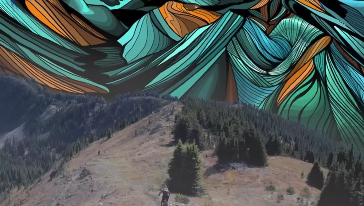 Mountain Bike encontra desenho para um vídeo único