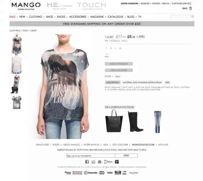 sitio web de mango