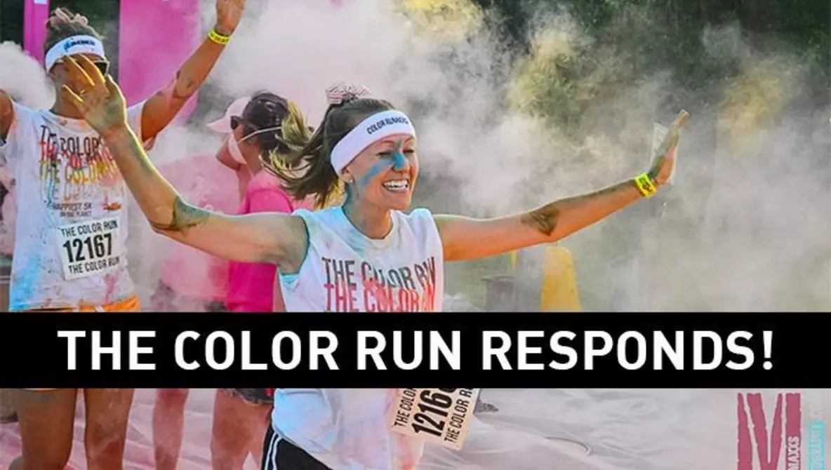 The Color Run reageert op Suing College Photographer