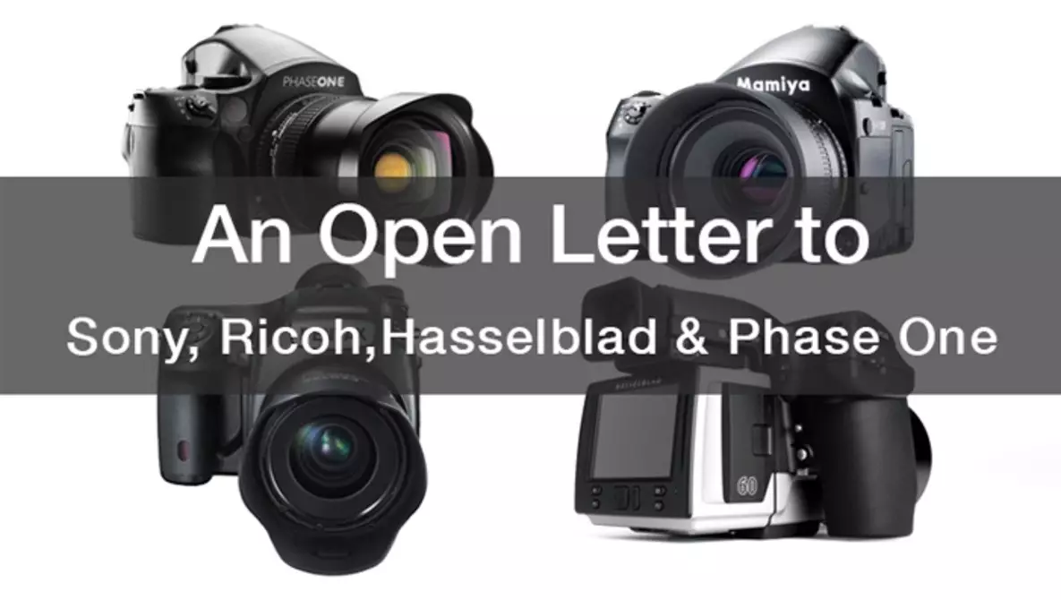 Отворено писмо до Sony, Ricoh, Hasselblad и Phase One