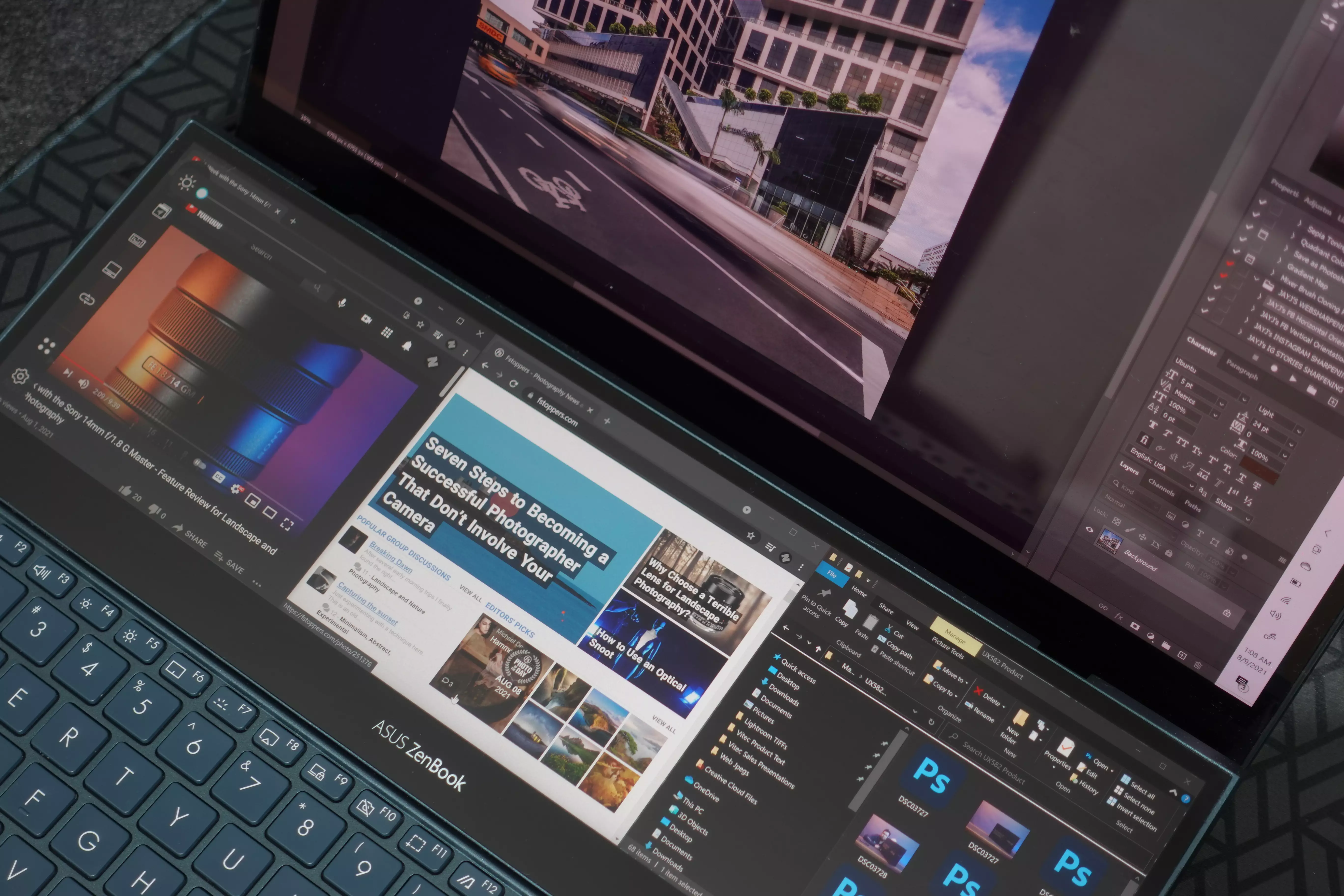 Një vështrim në laptopin e gjeneratës së dytë të ASUS me ekran të dyfishtë: Fstoppers rishikon Zenbook Pro Duo 15 OLED 2638_5