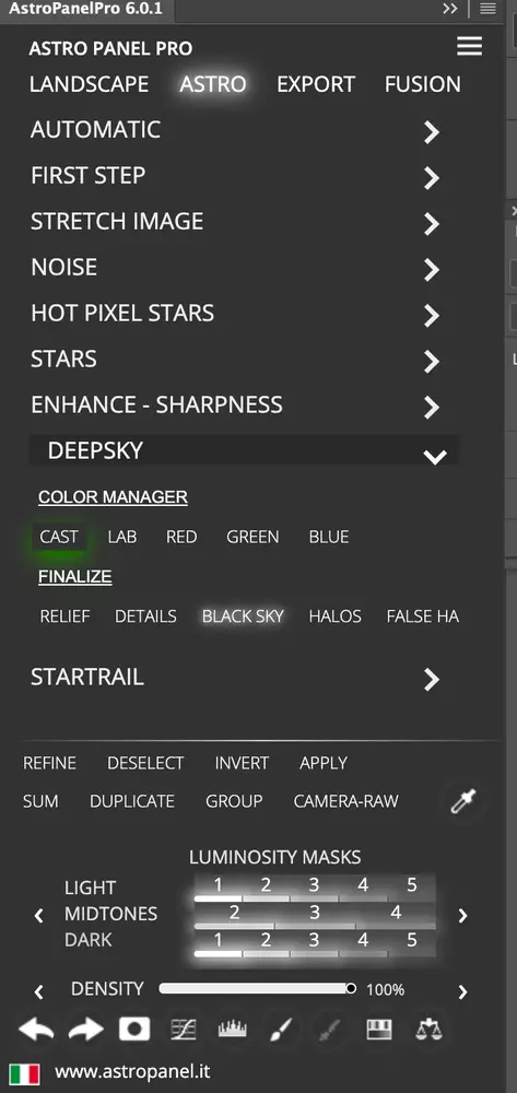 AstroPanel Pro 6 tilbyder mange et-klik-forbedringer til redigering af dine nattehimmelbilleder 304_1