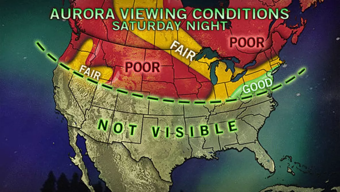 Northern Lights ta ka fè yon vizit nan pati nan peyi Etazini aswè a!